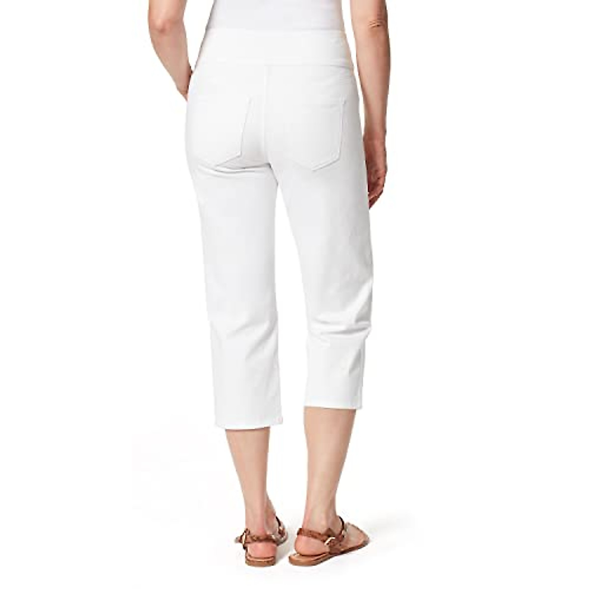 Gloria Vanderbilt Women's Amanda Pull on Capri, Vintage White, 10 Petite