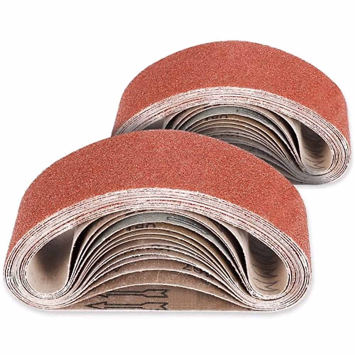 Jellas 26PCS 3 x 21-Inch Aluminum Oxide Sanding Belts, 40/60/80/120/180/240 Assorted Grits Abrasive Belts for Belt Sander