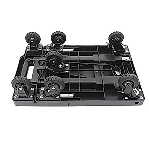 Folding Hand Truck, 154lbs/70kg Cart Folding Dolly Portable Trolley Push Hand Truck Moving Warehouse Cart Luggage Carrying Trolley