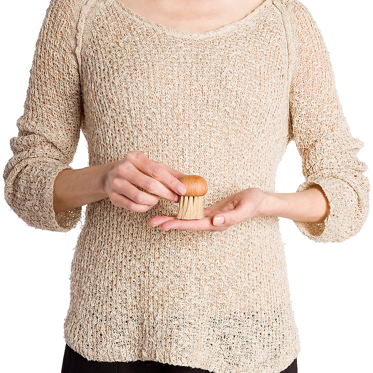 Redecker Mushroom Brush Set, Oiled Beechwood Handles, Natural Pig and Horsehair Bristles, Gently and Thoroughly Clean Mushrooms Without Water, Made in Germany