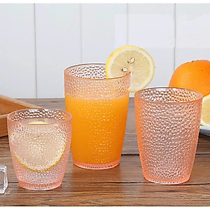 Komost 12oz Plastic Tumblers Set of 2, Reusable & Shatterproof Drinking Glasses for Daily Toothbrushing & Bathroom Use