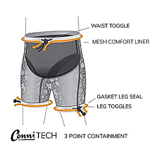 Conni Kids Containment Swim Short Underwear | Trunks Easy Pull Up Kids Incontinence | Washable Swim Diaper for Potty Training, Sunset Pink, Size 14-16