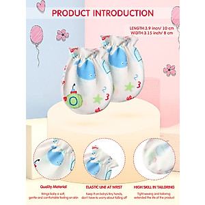 20 Pairs Newborn Baby No Scratch Mittens Unisex Baby Cotton Gloves Infant Toddler Mitts Set for 0-6 Months Baby Boys and Girls