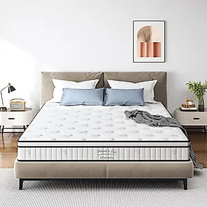 SogesSleep Queen Mattress, 12 Inch Hybrid Queen Mattress in a Box, Individual Pocket Spring Bed Mattress, Medium Firm Mattress for Pressure Relief, Strong Edge Support, CertiPUR-US & Fiberglass Free