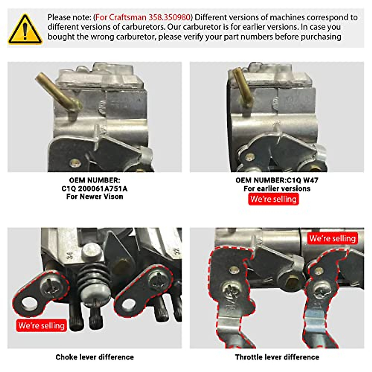 PP5020AV Carburetor 575296301 Air Filter for Poulan Pro PP5020 Chainsaw 2 Stroke Chainsaw Replace 573952201 C1M-W47 Craftsman 358.350982
