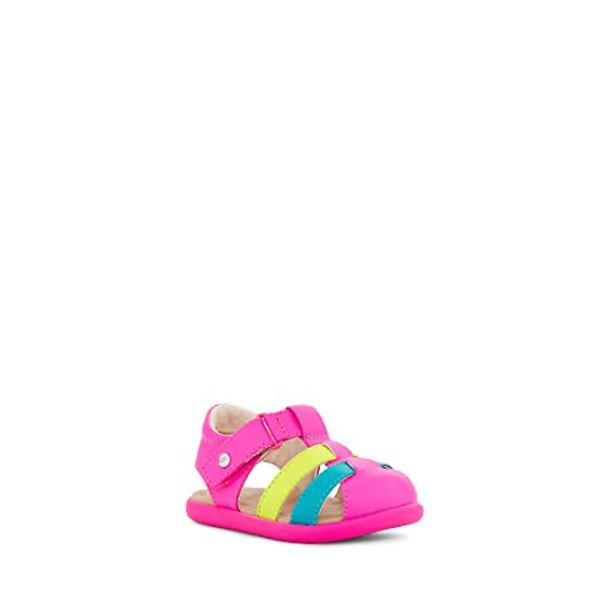 UGG Unisex-Child Kolding Sandal, Pink Rainbow, 4-5 Toddler
