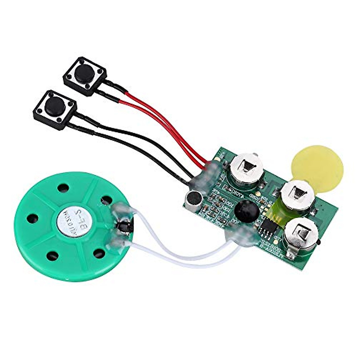 DIY Greeting Card Chip 120 Seconds Recordable Voice Sound Chip Module Built-in Button Battery for Gift Boxes, Invitations, Handmade Products