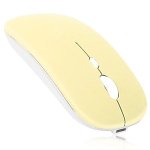 UrbanX 2.4GHz & Bluetooth Mouse, Rechargeable Wireless Mouse for Huawei MatePad 5G Bluetooth Wireless Mouse for Laptop/PC/Mac/Computer/Tablet/Android RGB LED Rose Gold