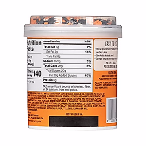 Pillsbury Funfetti Halloween Bundle, 1 of each Chocolate Slime Cake Mix and Halloween Cake Mix, 1 of each Frosting with Sprinkles, Black Chocolate and Orange Vanilla (Pack of 4) with By The Cup Spreader