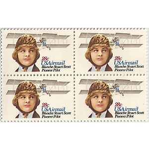 Postage Stamps U.s. Air Mail Blanche Stewart Scott Pilot Pioneer Scott C99 MNH