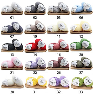 Soft Mohair Yarn Knitting Crocheting Wool Yarn Fuzzy Wool Fiber Lightweight Crochet Yarn for DIY Knitting Crafts Hats Sweater Scarf, 25g x 2 Balls