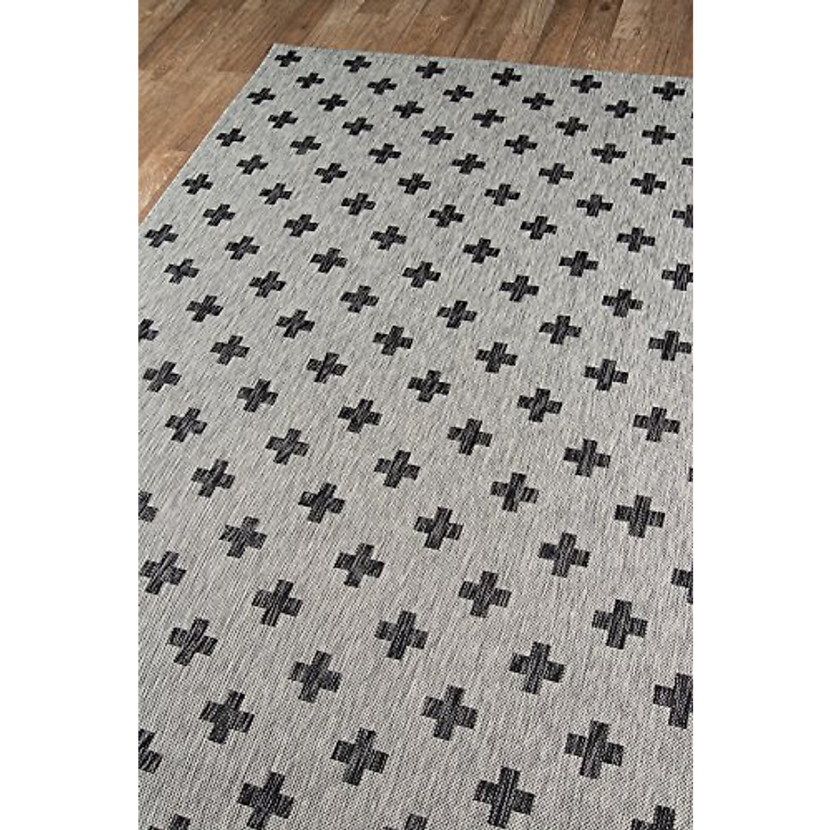 Novogratz by Momeni Villa Umbria Indoor Outdoor Rug, 2'7" x 7'6" Runner, Grey