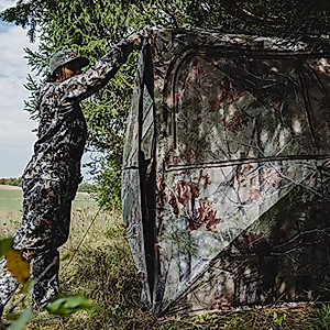 Barronett Blinds BE650BW Beast Pop Up Portable 6 Person Hunting Blind, Bloodtrail Backwoods Camo