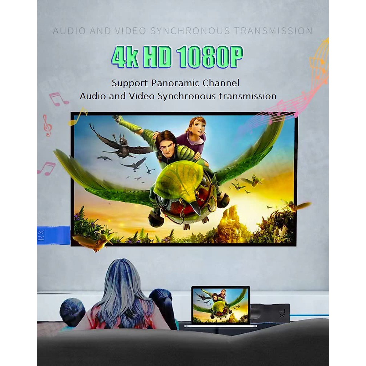 HDMI Extender Over Cat 5e/6, HDMI to RJ45 Ethernet Network Converter 2 Ports, Support 1080 P UP to 30m/98ft, Suitable for HDTV, Set Top Box, DVD, PS4, STB, Projector, Digital Monito