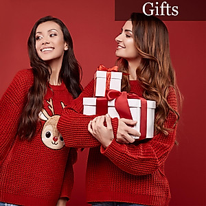 BeeGreen Christmas Red Reusable Grocery Bags 12 Pack with Storage Pouch & Elastic Band Gift Bags Shopping Tote Bags Bulk Ripstop 50LBS Extra Large Foldable Machine Washable