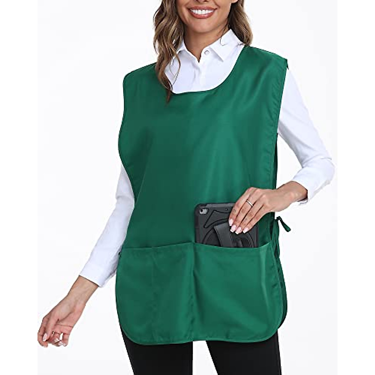 Xeoxarel Unisex Cobbler Apron with 3 Pockets, Universal Apron for Women or Men Vest Black