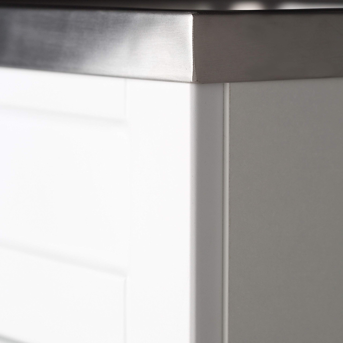 SIMPLIHOME Hennessy Contemporary 24 Inch Deluxe Laundry Cabinet with Faucet and Stainless Steel Sink in Pure White, For the Laundry Room and Utility Room