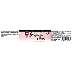 Source Naturals Progesterone Cream - Women's Health Support - High Purity, Paraben Free - 4 Ounce Jar