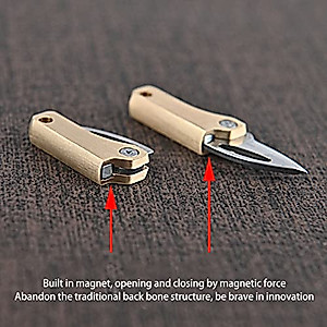 RTZY Portable Brass Small Pocket Knife with a Small Knife with a Key Chain for Outdoor Camping (RTZY1nh39cuxov)