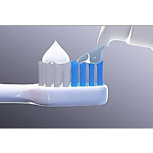 Smileactives Vibrite Sonic Electric Toothbrush Heads, 3 White/Blue Replacement Brush Heads with Firm Tip Bristles for Teeth Whitening and Cleaning, Helps Remove Plaque (Not Compatible w/Wave Version)