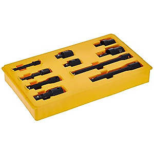 DEWALT Socket Set, Metric, 10-Piece, 3/8" and 1/2" Drive, with Impact Extensions (DWMT74741)