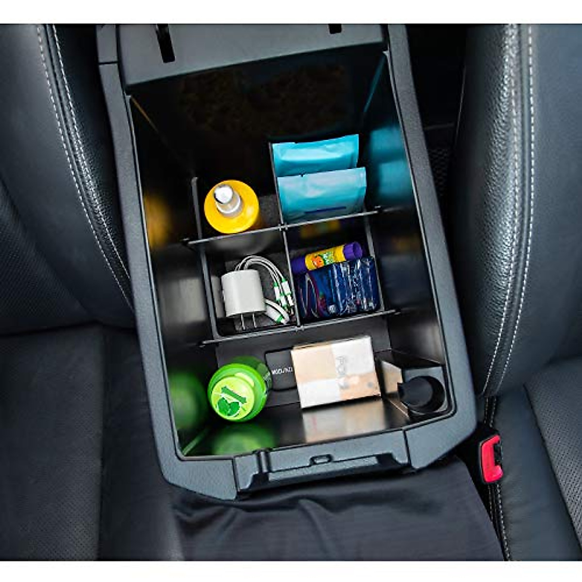 JDMCAR Compatible with Toyota 4Runner Accessories 2010-2024 Center Console Organizer,Insert ABS Black Materials Compartment Divider