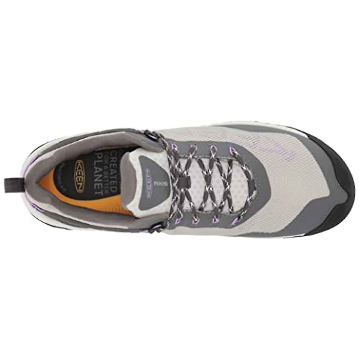 KEEN Women's-NXIS Evo Low Height Waterproof Fast Packing Hiking Shoes, Steel Grey/English Lavender, 9