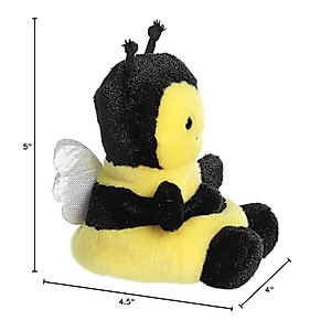 Aurora® Adorable Palm Pals™ Queeny Bee™ Stuffed Animal - Pocket-Sized Play - Collectable Fun - Yellow 5 Inches