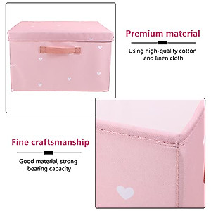 PATKAW Collapsible Storage Boxes Fold- able Sock Storage Box with Lid Clothes Storage Box with Lid (L) Toys Storage Organizer