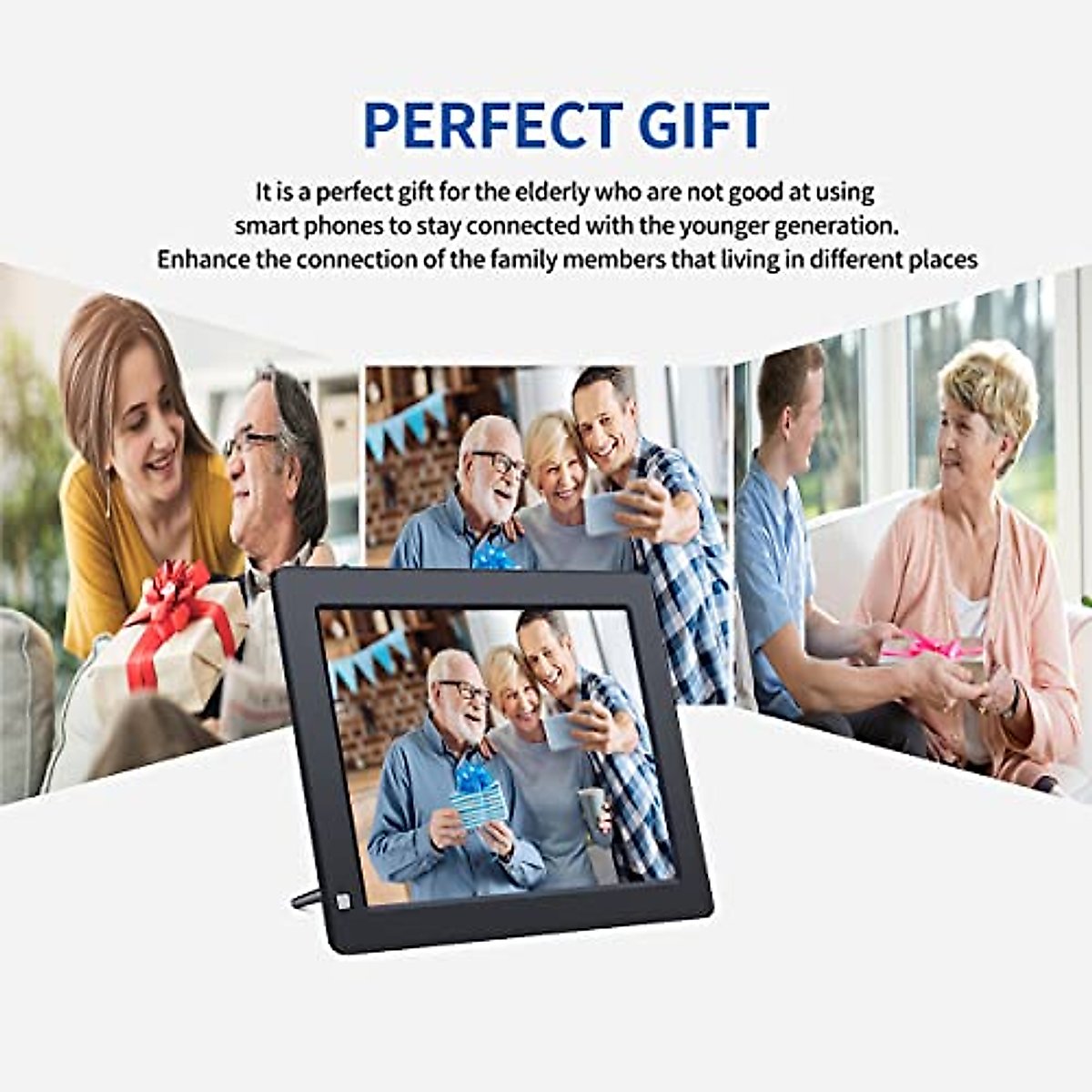 LOVCUBE 9Inch Digital Photo Frame L09F - Digital Picture Frame with 1024 x 768 HD 4:3 IPS Display, USB and SD Card Slots and Remote Control