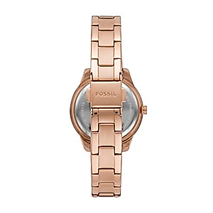 Fossil Women's Stella Mini Quartz Stainless Steel Three-Hand Watch, Color: Rose Gold (Model: ES5136)
