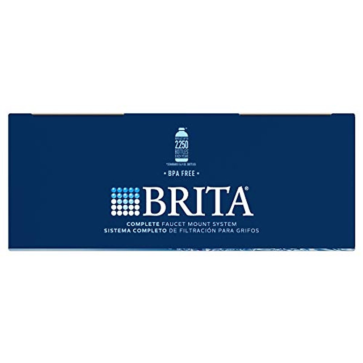 Brita Faucet Mount System, Water Faucet Filtration System with Filter Change Reminder, Reduces Lead, Made Without BPA, Fits Standard Faucets Only, Elite Advanced, White, Includes 2 Replacement Filters