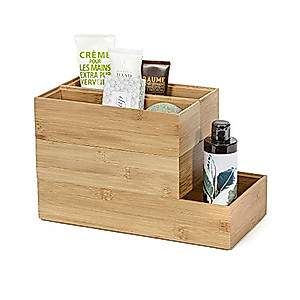 Compactor Osaka Bamboo Storage Box, Extra Small Stackable Wood Storage Box, 15 x 7.5 x H. 6.5 cm, Natural Bamboo, Brown RAN6966