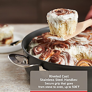 T-fal Ceramic Excellence Reserve, Ceramic Non Stick Universal Pan w/ Glass Lid 5.5 Quart, Induction Oven Broiler Safe 500F, Healthy Cooking, Easy Cleaning, Heat Indicator, Cookware, Pots and Pans Grey