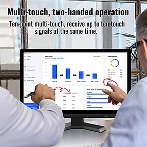 Pisichen Computer Monitor, 22 Inch PC Monitor HD 1920x1080, Monitor with HDMI & VGA Interface, 5ms, 75Hz, Brightness 250 cd/m², Computer Screen for Laptop/PS3/PS4, Built-in Speakers