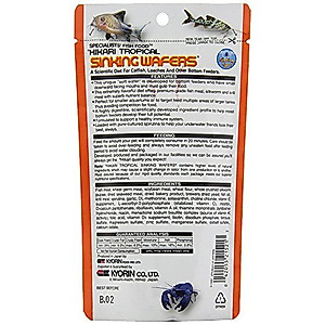 Hikari Tropical Sinking Wafers for Catfish, Loaches and Bottom Feeders 3.88 Ounces [2-Pack]