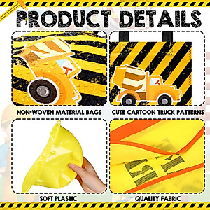 Hercicy 36 Pcs Construction Birthday Party Supplies Dressing up Costume Include 12 Construction Hat 12 Kids Construction Vest 12 Construction Party Goodie Bags for Construction Party Decorations