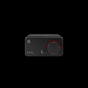 EPOS GSX 300 - External Computer Sound Card - High-Resolution Stereo & 7.1 Surround Sound - LED Volume Dial; Customizable Smart Button - Windows 10 Synchronized