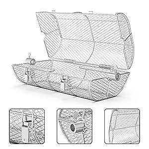 only fire Universal Stainless Steel Rotisserie Grill French Fries Basket Fits for Any Gas Grill