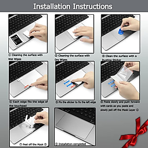 2Pcs Trackpad Protector Touch Pad Cover Skin for 2022 MacBook Air 13” M2 Chip Model A2681 Waterproof Anti Scratch Laptop Accessories (Clear)