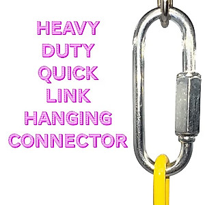 Mandarin Bird Toys 3010 Medium Yellow Chime Pipe Ringer by M&M - Durable Brightly Colored Powder Coated Bird Safe Ringing Cage Bell with Heavy Quick Link Connector, Classic Hanging Aviary Bell, Noisy