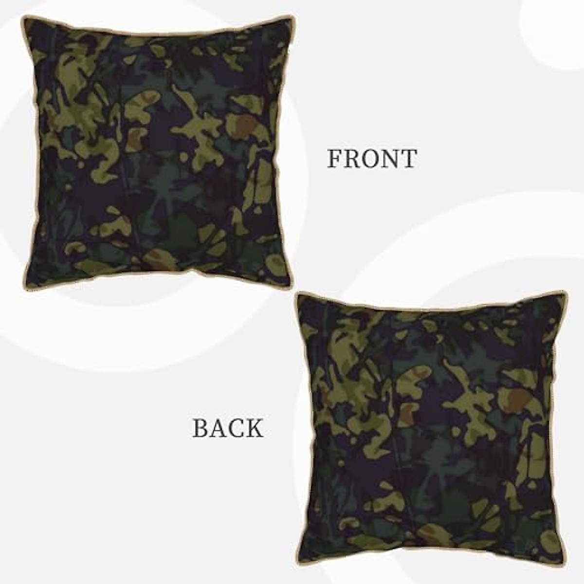 Augenstern Zippered Pillow Protectors Cover Case Camo-Hunting-Grassland Decorative Throw Pillow Cover Square Cushion Case 20"X20"