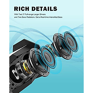 INWA Outdoor Bluetooth Speakers, Infinity Link Wireless Speaker with True Stereo Sound, IPX5 Waterproof, Beat-Driven Light Show, Seamlessly to Phone, TV Box, Projector, Echo Dot, for Patio, Yard, Pool