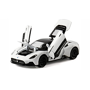 Toy Cars Model MC20 Alloy Collectible Pull Back Vehicles Diecast with Light&Sound (White)