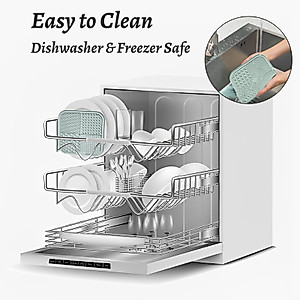 MateeyLife 2PCS Large Lick Mat for Dogs with Suction Cups, Slow Feeder Dog Bowls, Dog Lick Mat for Anxiety Relief, Dog Toys to Keep Them Busy, Dog Enrichment Toys for Bathing, Cat Lick Pad for Boredom