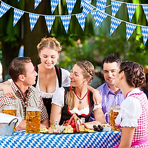 TUPARKA Oktoberfest Tablecloth 3 Packs 54''x108'' Oktoberfest Flag Patterned Table Cover for Oktoberfest Octoberfest German Party Decorations Oktoberfest Decor