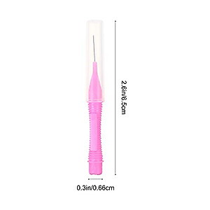 40pcs Interdental Picks Dental Brush Picks Dental Floss Interdental Cleaners 0.7mm Pink Floss Picks,Floss for Braces