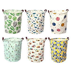 Large Storage Basket,Laundry Hamper/Bathroom/Home Decor/Collapsible Round Storage Bin,Boys and Girls Hamper/Boxes/Clothing(Cars)