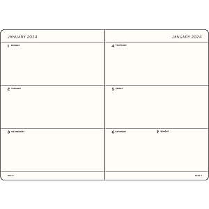 LEUCHTTURM1917 - Weekly Planner 2024 with extra booklet, Pocket (A6) Softcover, Rising Sun (Jan 1 - Dec 31, 2024)
