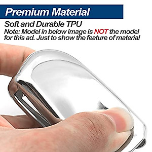 Fit for Nissan Armada Murano Rogue Maxima Cube Altima Pathfinder Infiniti Qx60 Qx30 285E3-9NB5A TPU Key Fob Remote Cover Case Shell Glove Pouch Holder Protector Keyless Entry Sleeve Accessory, Silver